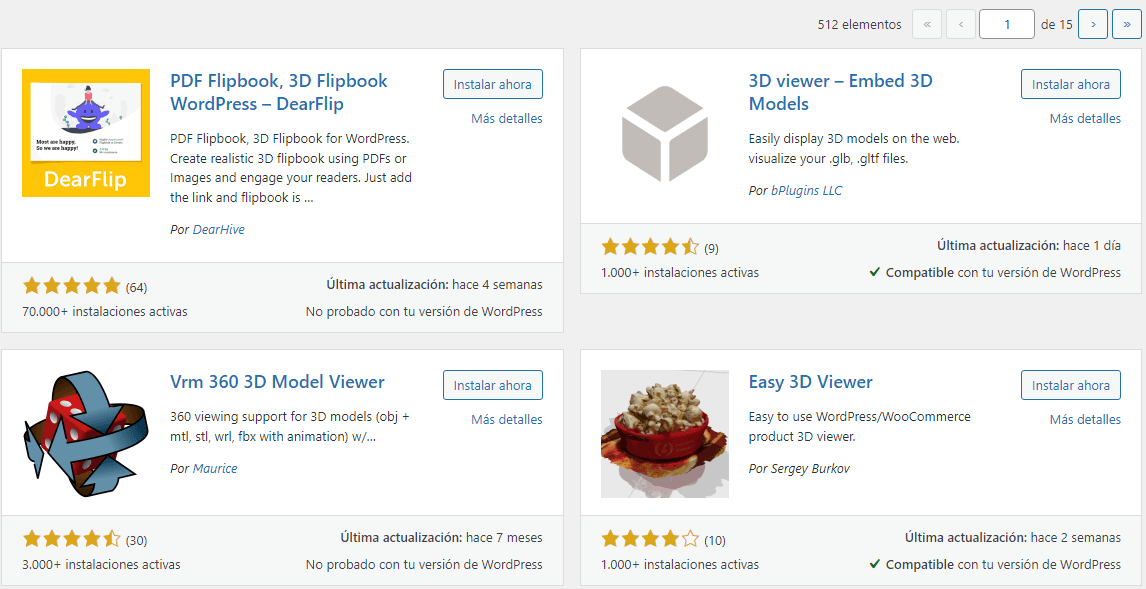 ¿Módulos 3D en WordPress?