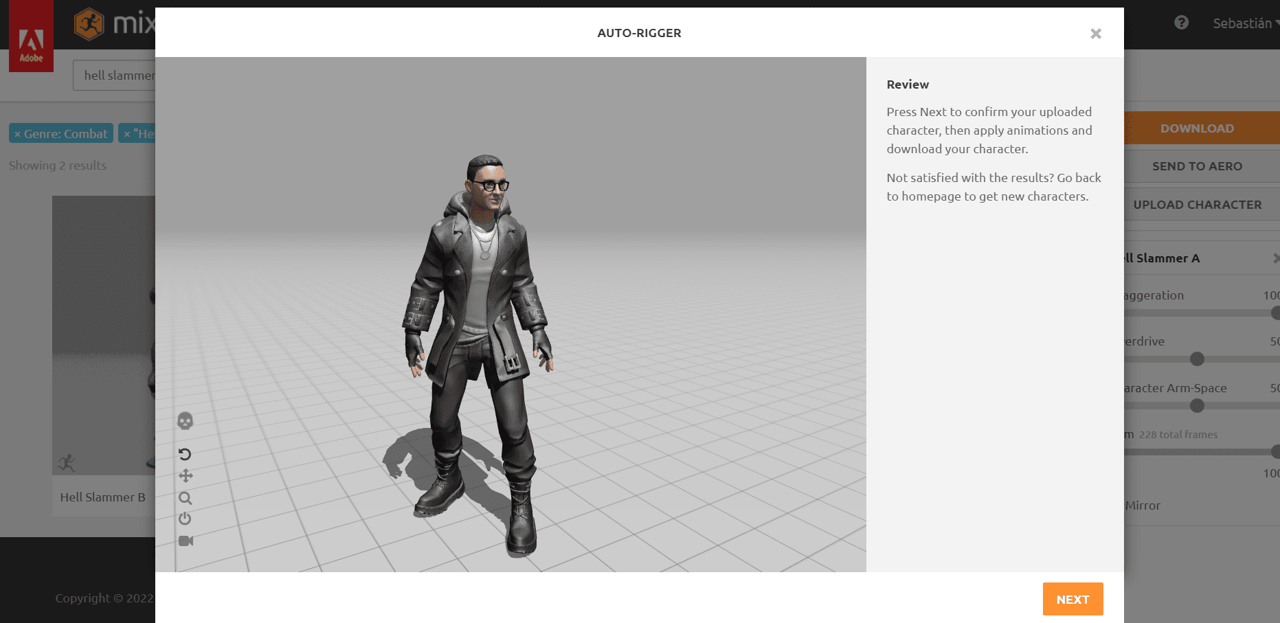 Animación de modelos 3D con blender y mixamo