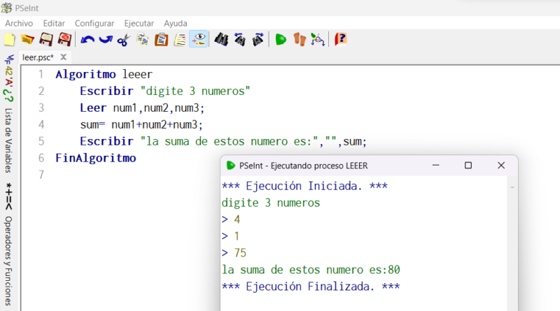Introducción a la programación estructurada con PseInt