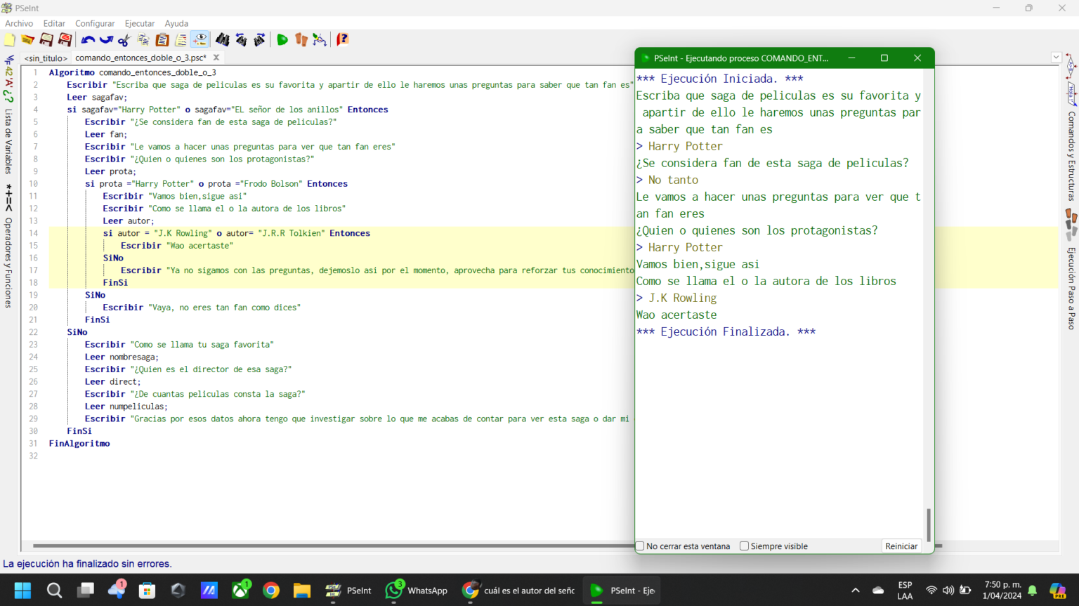 PSeInt: Aprende estos comandos básicos y empieza a programar. – Portal de noticias de tecnología ...