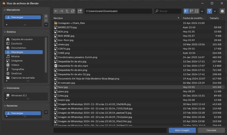 Cómo poner texturas a figuras en Blender 4.4