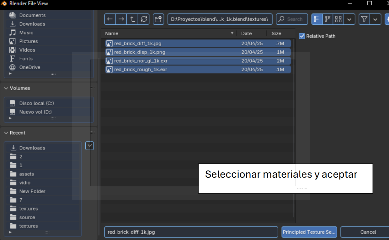 Texturas en modelos 3d dentro de Blender